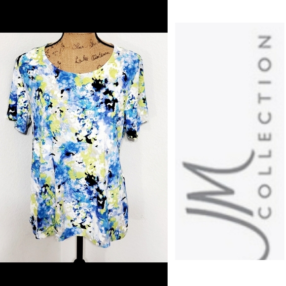 JM Collection | Tops | Jm Collectionabstract Floral Printsslarge | Poshmark